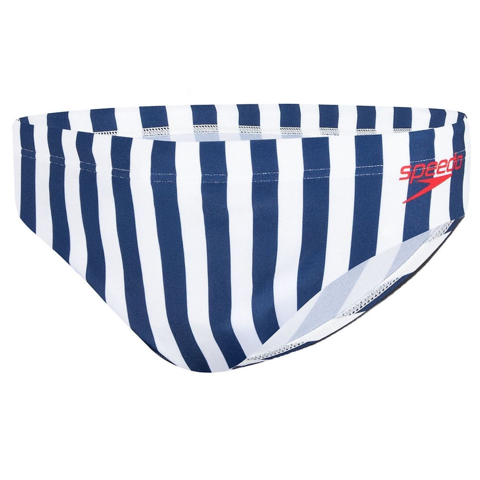 Speedo Mens End+ 7cm Printed Brief Stripe Blue/White 8-003469002 ...