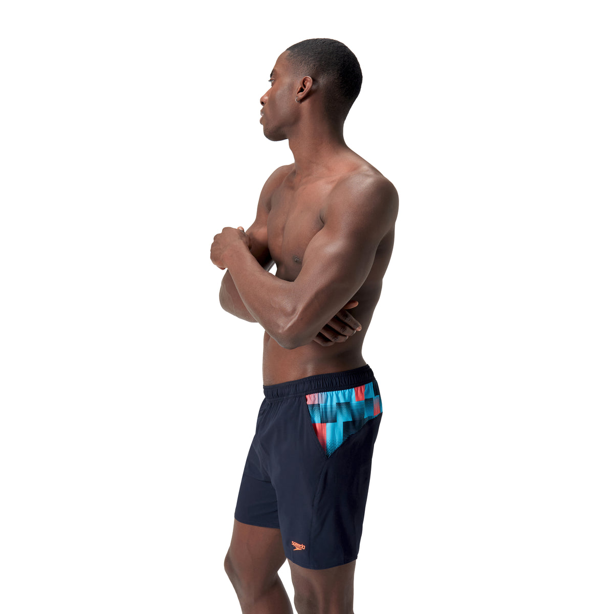 True Navy Pixelated Print Panel 16" Watershort – Speedo Philippines