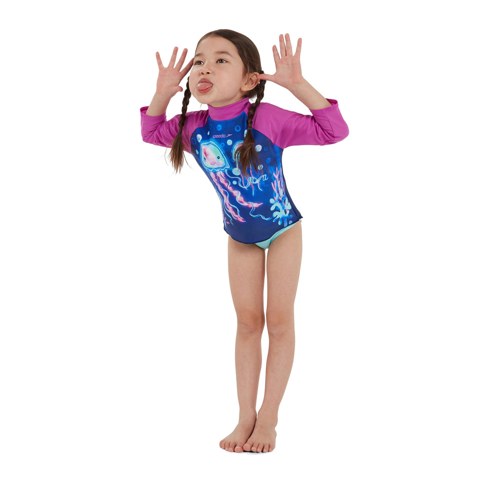 Glowy Long Sleeve Printed Rash Top – Speedo Philippines
